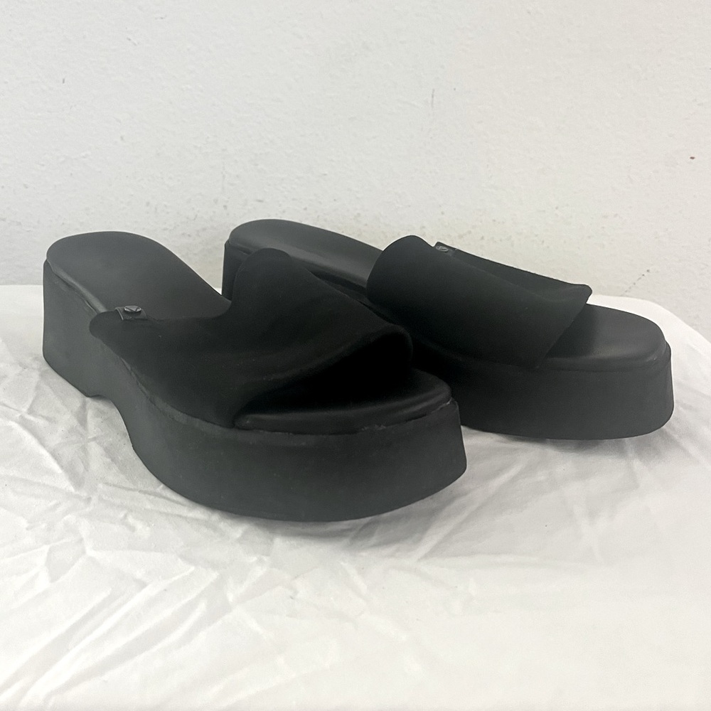 Aldo Black Platform Slides - Gem